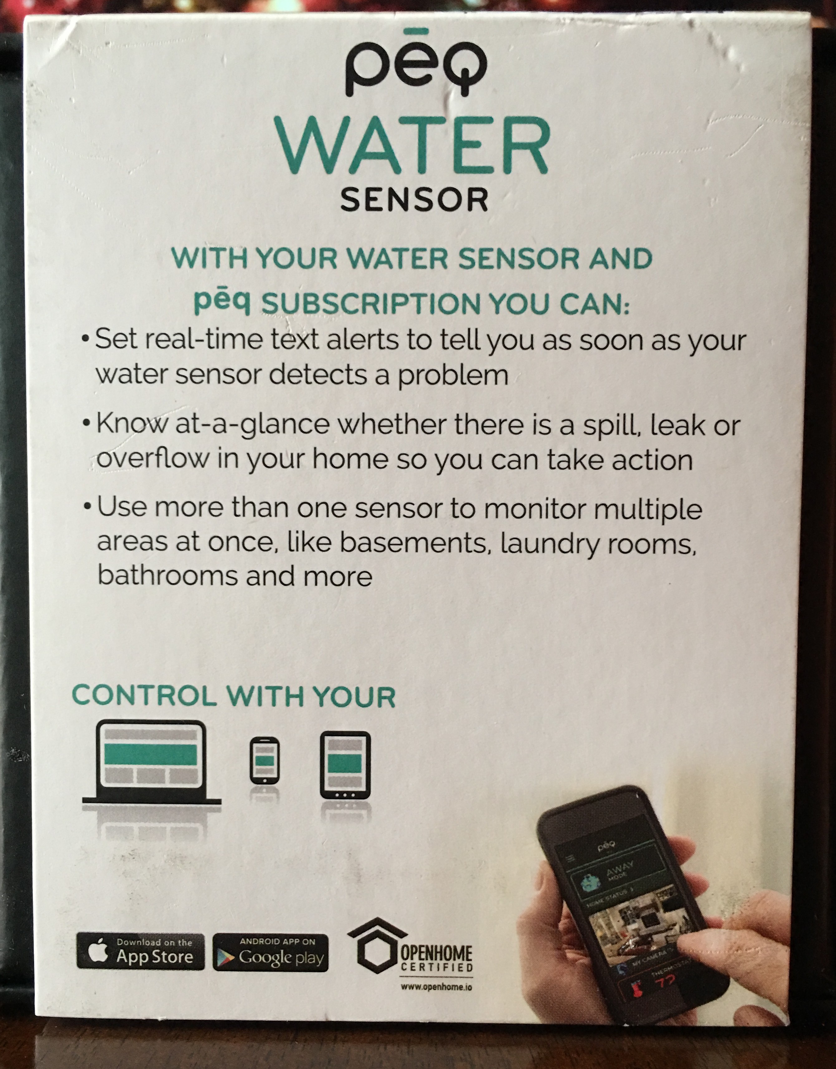 Works with Iris: PeQ Water Sensor - Iris Users